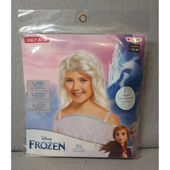 Disney | Costumes | Frozen Elsa Child Wig Blonde Halloween Costume Wig ...